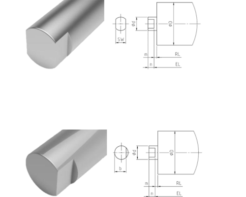 Shaft end dimensions | Artur Küpper GmbH & Co. KG